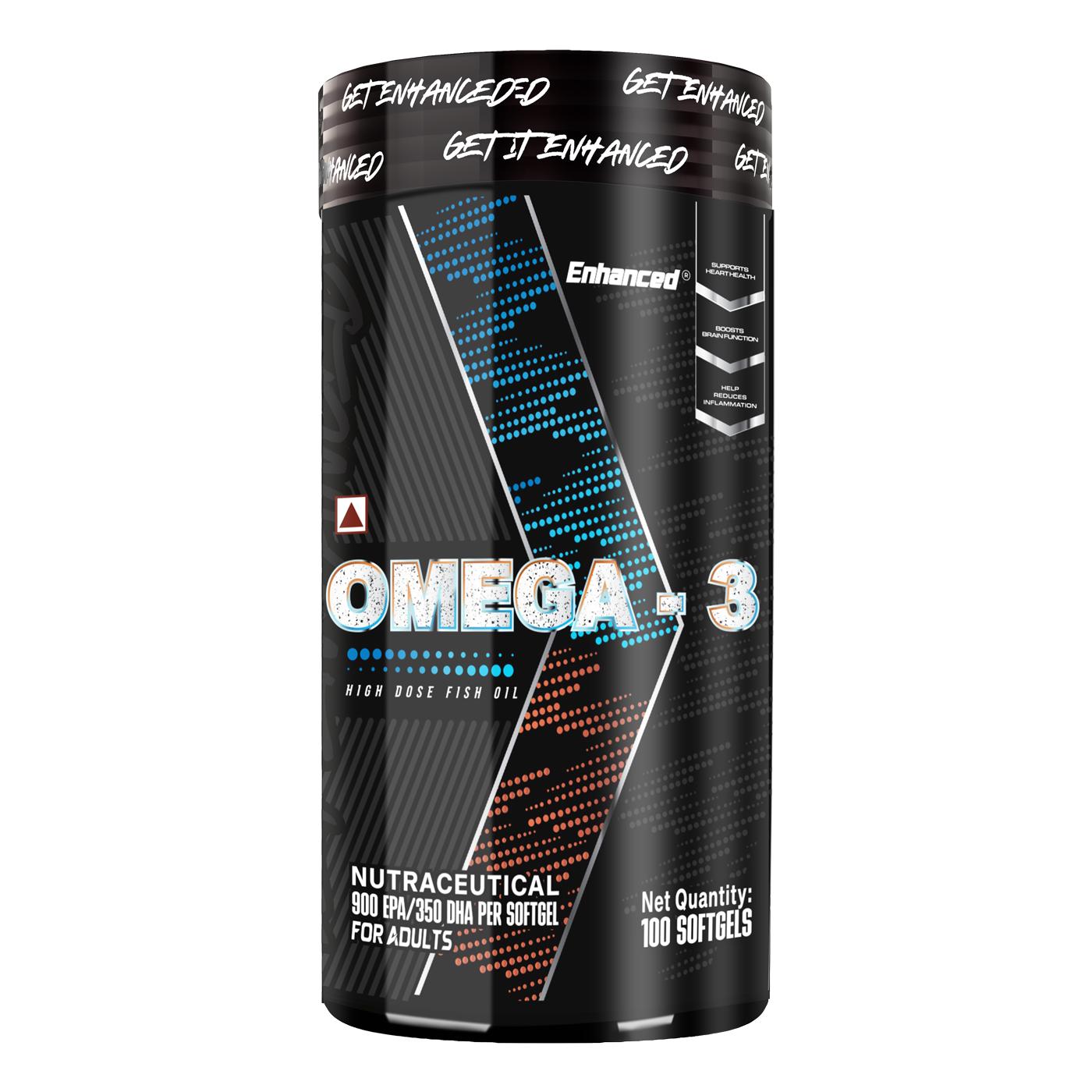 High Concentration Omega 3 Supplement - 100 Softgels – Enhanced Labs India
